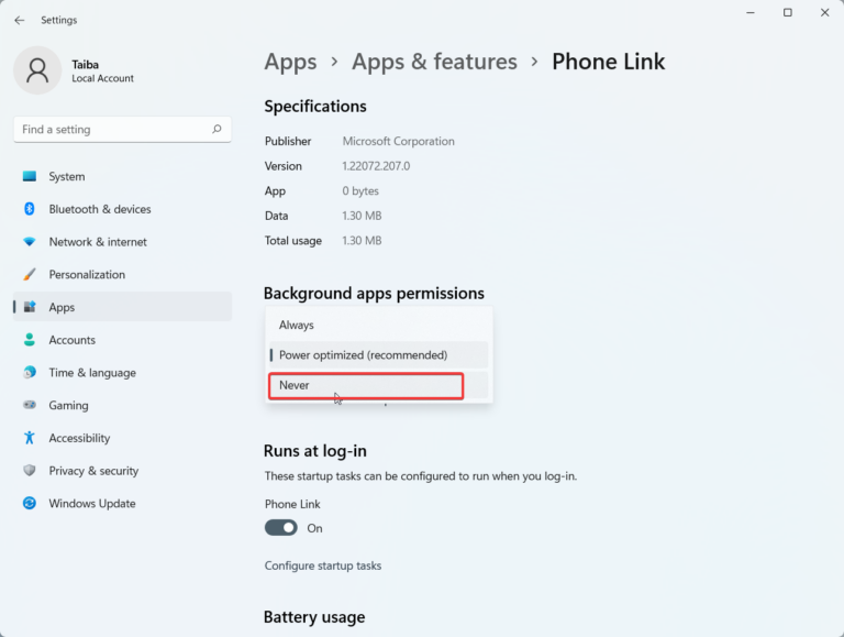 How to Disable or Uninstall Microsoft Phone Link App in Windows 11 - TechYorker