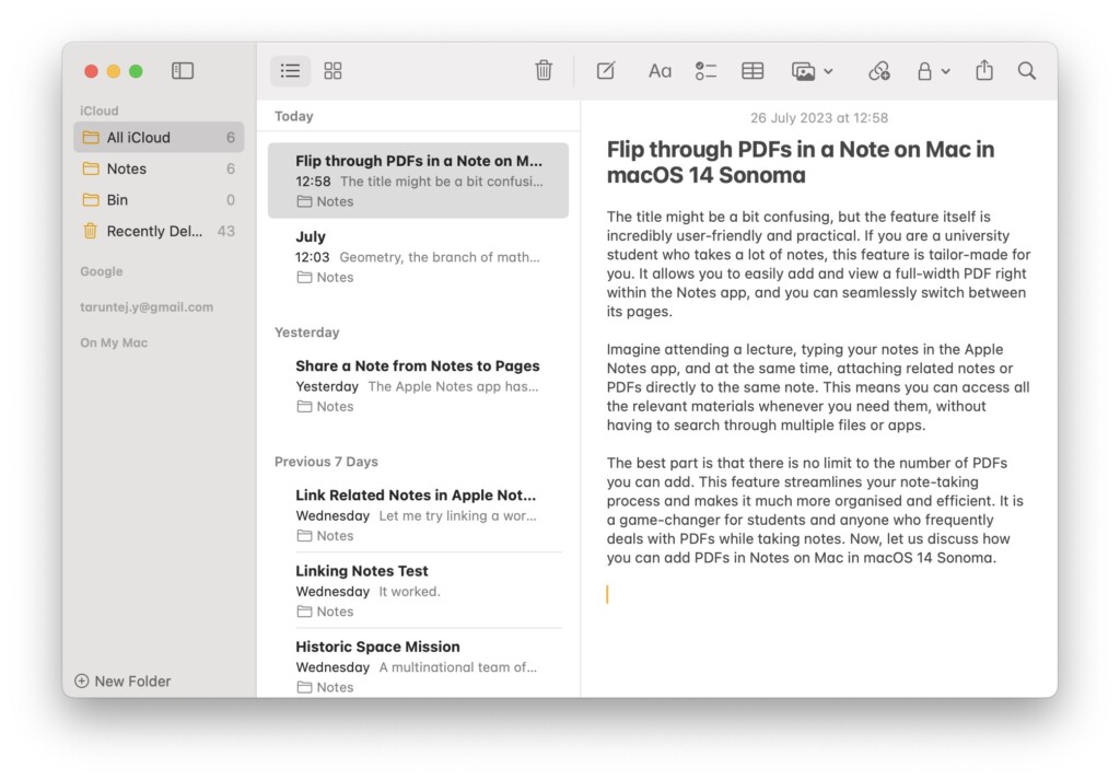 How To Flip Through PDFs In A Note On Mac In MacOS 14 Sonoma TechYorker